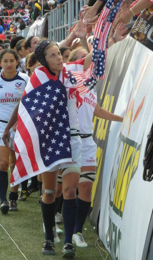 Eagle Legend Phaidra Knight with USA Star Beth Black - Rugby Wrap Up