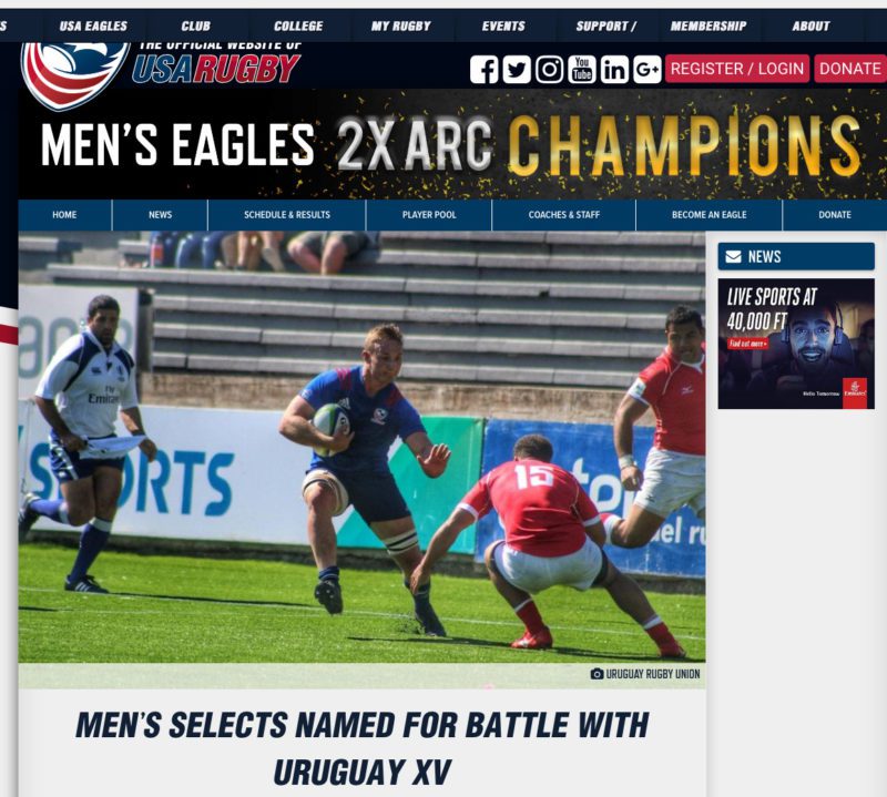 USA Rugby Men’s Selects Named for Battle With Uruguay XV