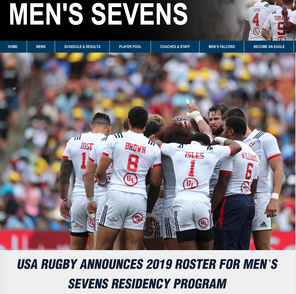 USA Rugby Announces 2019 Roster for Men’s Sevens Residency Program